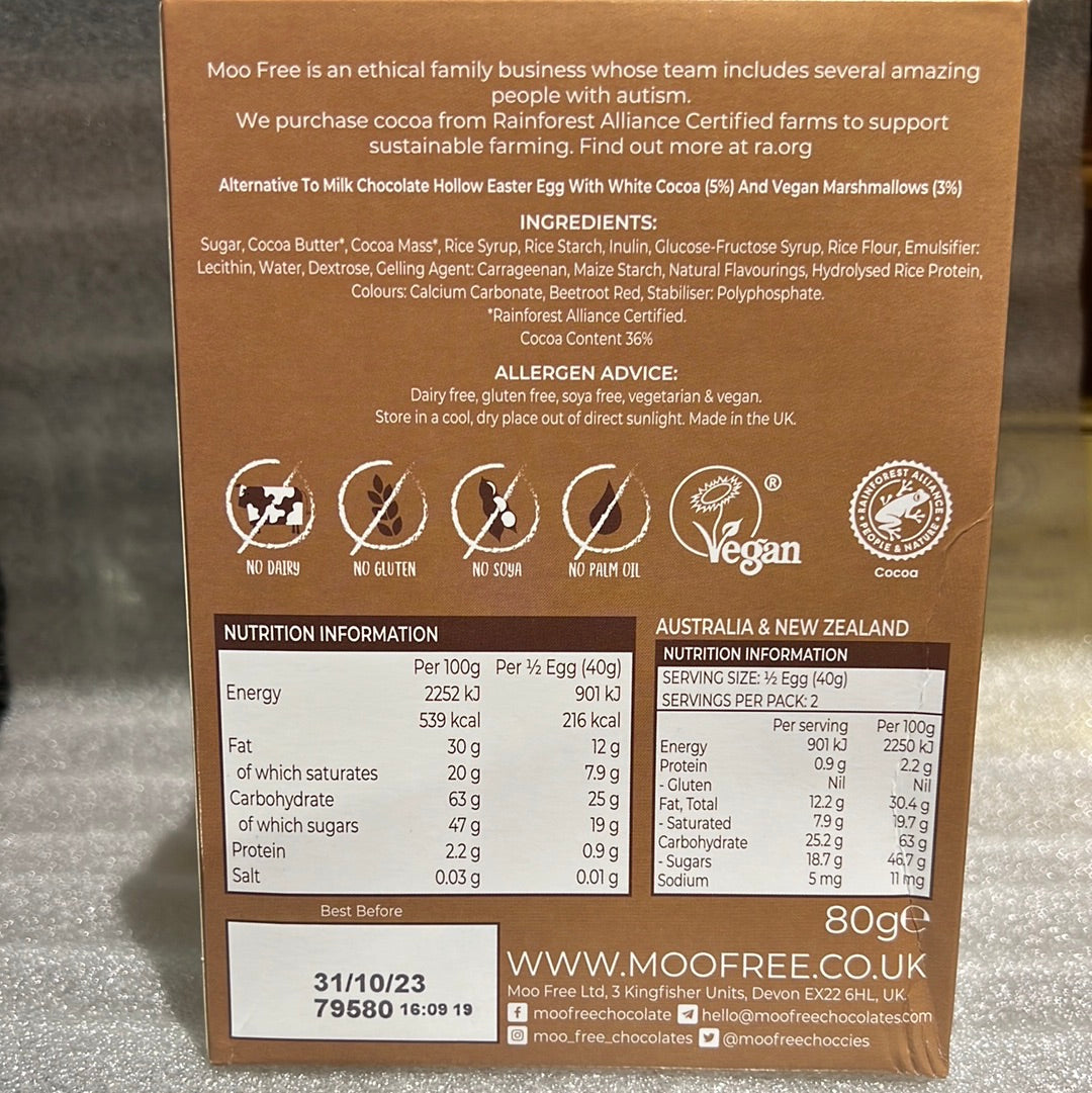 Moo Free Original Easter Egg - Dairy, Gluten Free & Vegan – La Casa Del ...